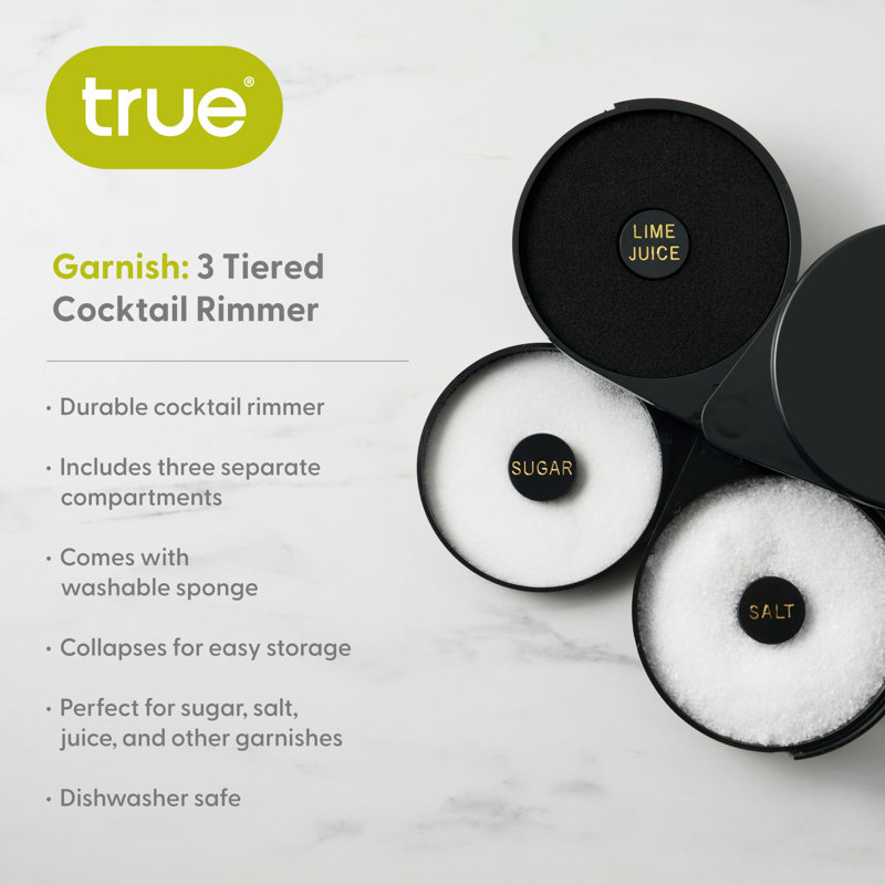 True Garnish 3-Tiered Cocktail Rimmer & Reviews | Wayfair
